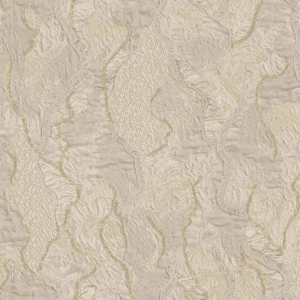 Luxusní  béžovo-zlatá vliesová tapeta na zeď, štuková omítka, Z34907, Elie Saab 2