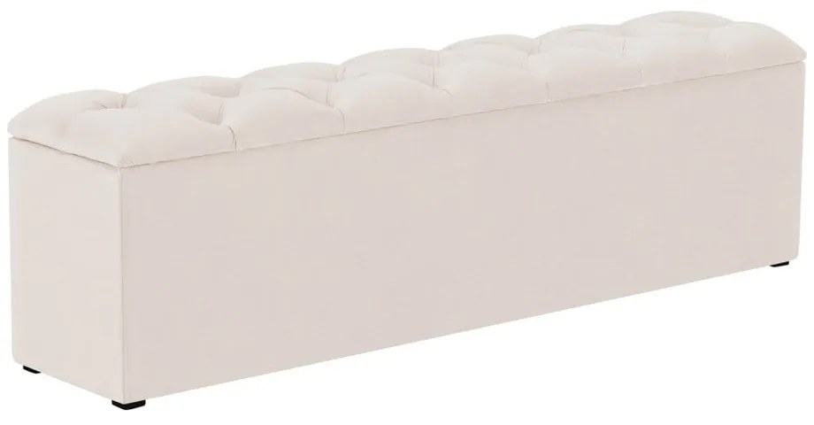 Béžový otoman k posteli s úložným prostorem Kooko Home Manna, 47 x 160 cm
