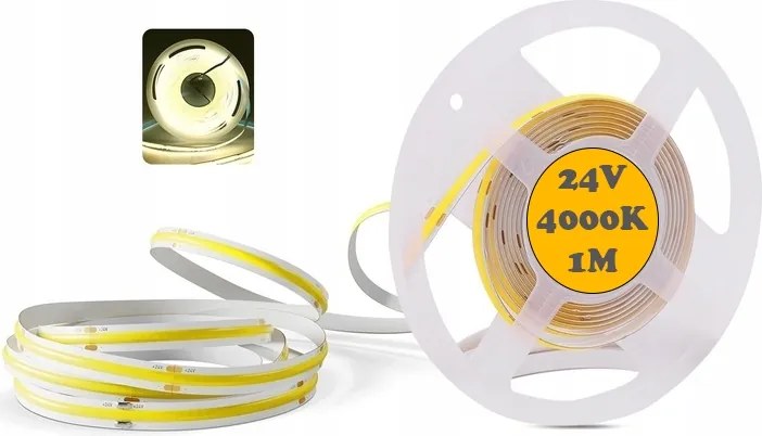 Led pásek Neon Cob 24V role 10 m 480/m 4000K Neutrální Bílá 10 Wm 8 MM IP20