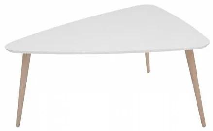 TRIANGO S konferenční stolek, bílý/dub sonoma