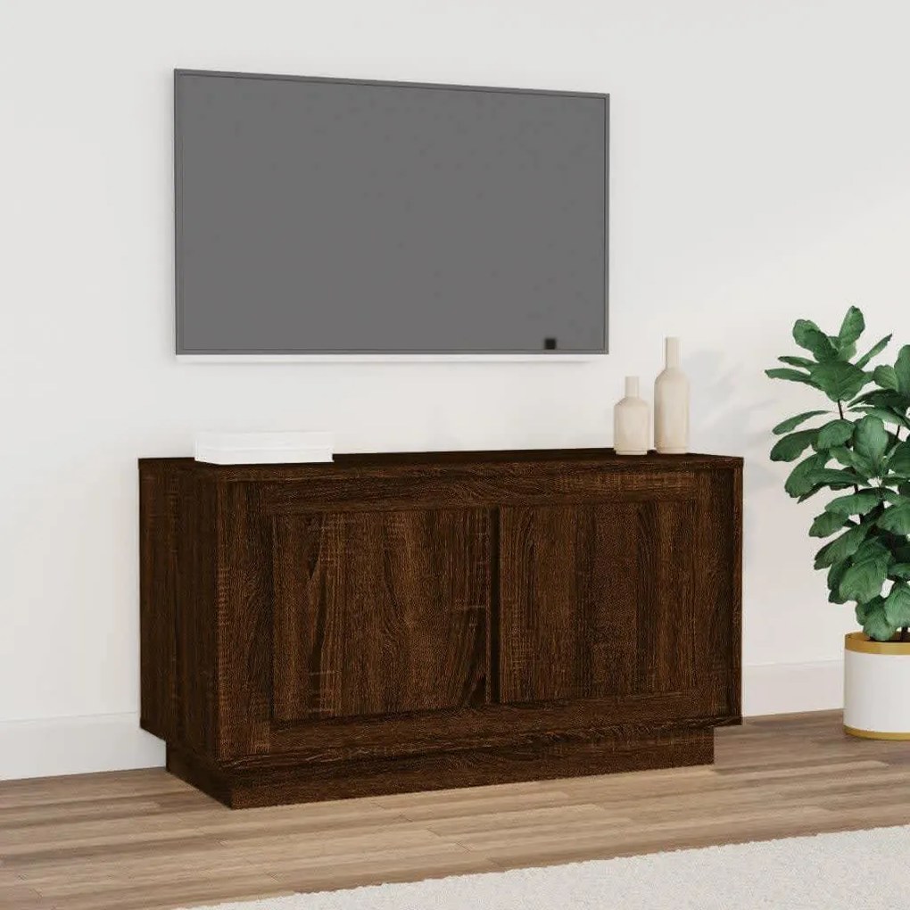 TV skříňka hnědý dub 80 x 35 x 45 cm kompozitní dřevo