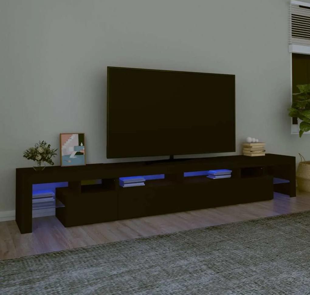 vidaXL TV skříňka s LED osvětlením 260x36,5x40 cm [3152780] Barva: Bílá