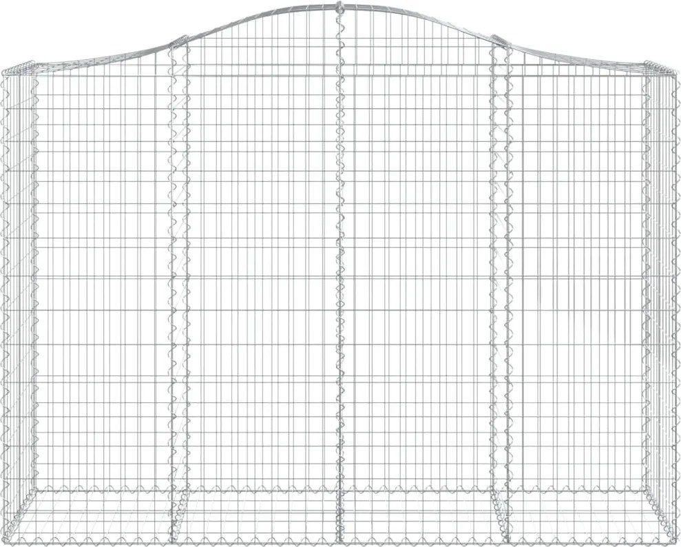 Klenuté gabionové koše 8 ks 200x50x140/160cm pozinkované železo 3145688