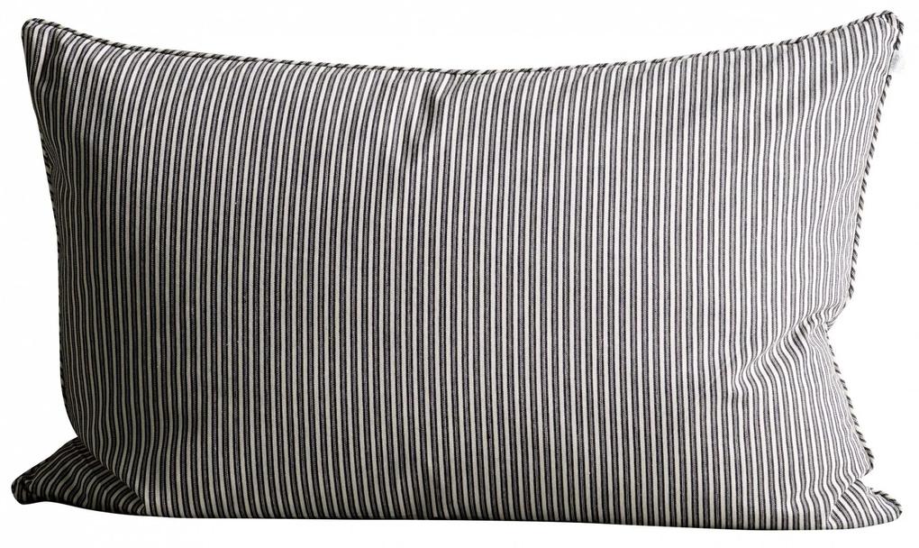 Tine K Home Polštář Black striped 50x75 Bez výplně, černá barva, textil