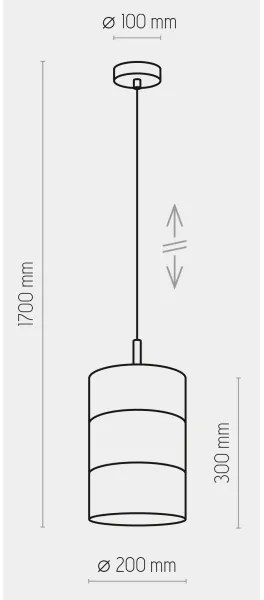 Lustr na lanku BOGART 1xE27/15W/230V bílá/zlatá