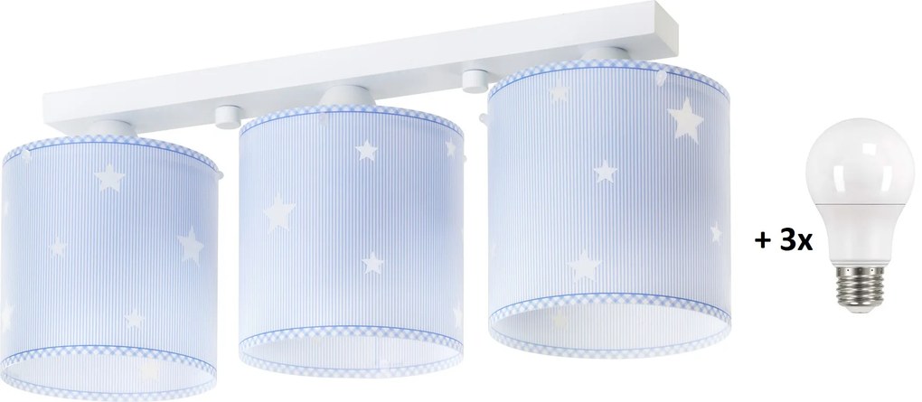 Dalber 62013T SWEET DREAMS - Dětský modrý lustr + Dárek 3x LED žárovka
