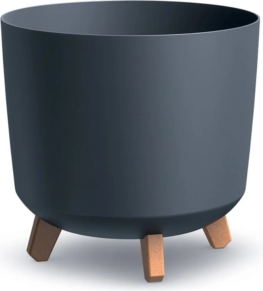 PROSPERPLAST Květináč GRACIA TUBUS 29,8 cm antracit
