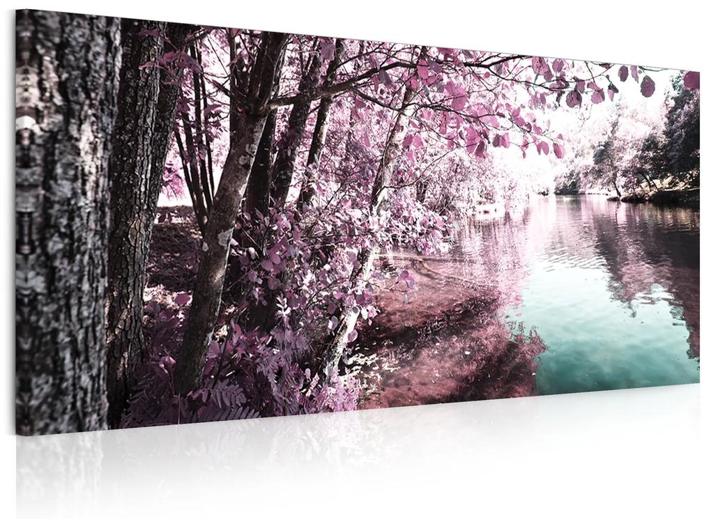 Malvis ® Obraz Jarní řeka ROZMĚR (šířka x výška): třídílný obdélník 90x60 cm