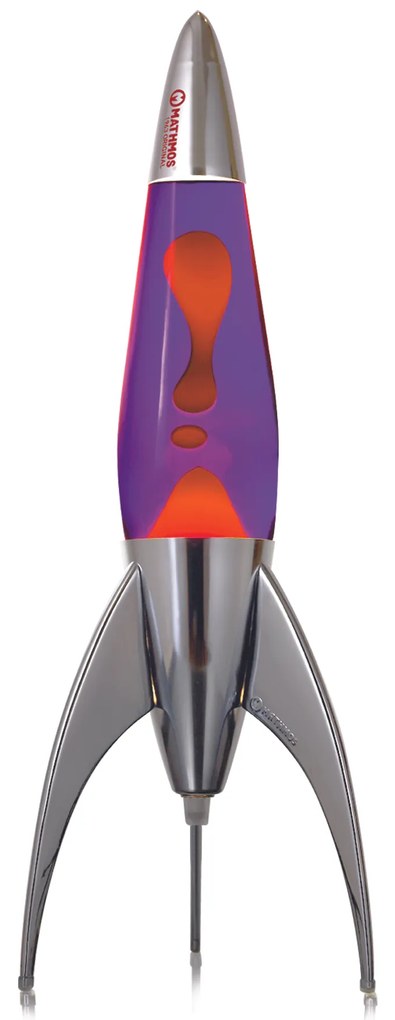 Mathmos S101 + TEL1203 Telstar, originální lávová lampa, 1x28W, fialová s oranžovou lampou, 50cm