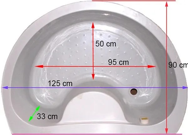 BPS-koupelny Hydromasážní box HYD-Bella 125 SA, 125x90 se saunou