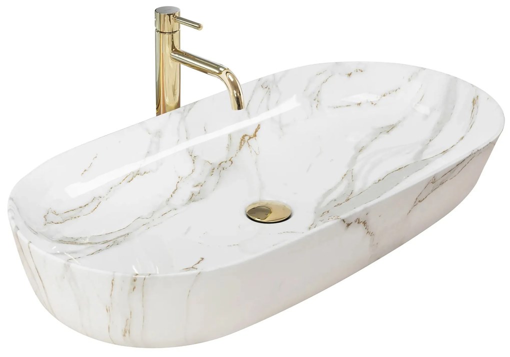 Rea Cleo umyvadlo, 81 x 41 cm, imitace kamene Aiax, REA-U8404
