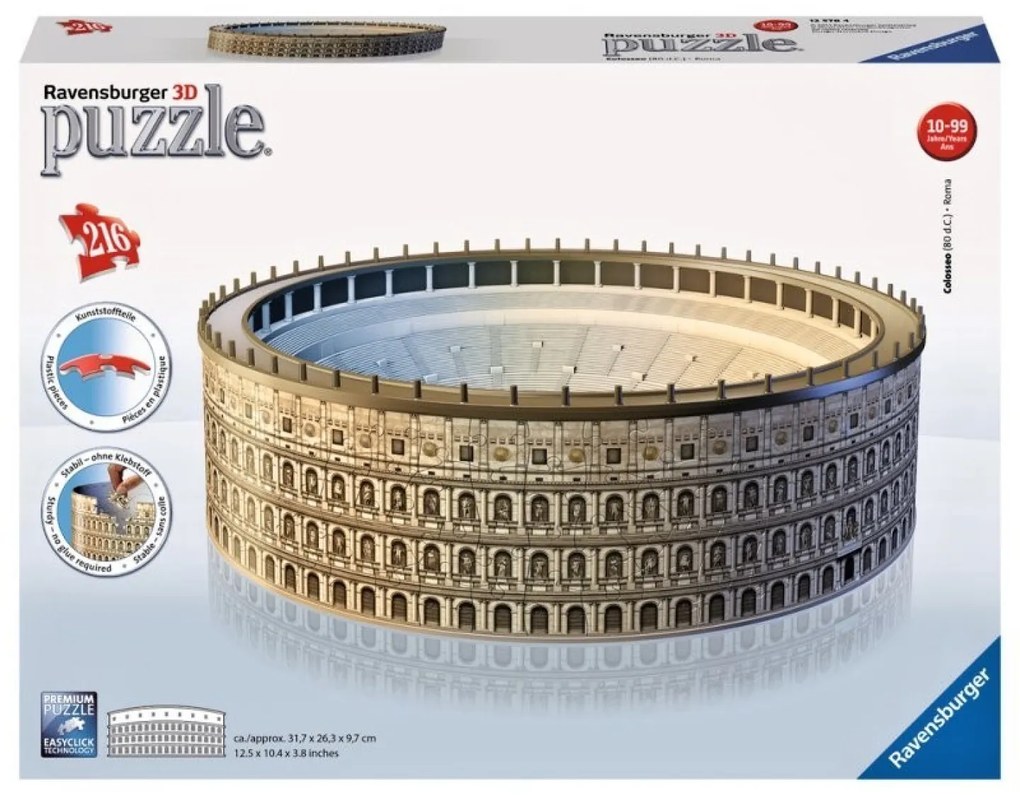 Ravensburger 12578 puzzle 3d koloseum 216 dílků