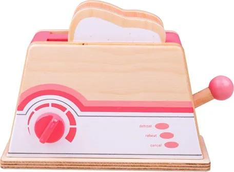 Dřevěný toaster Meggy růžový