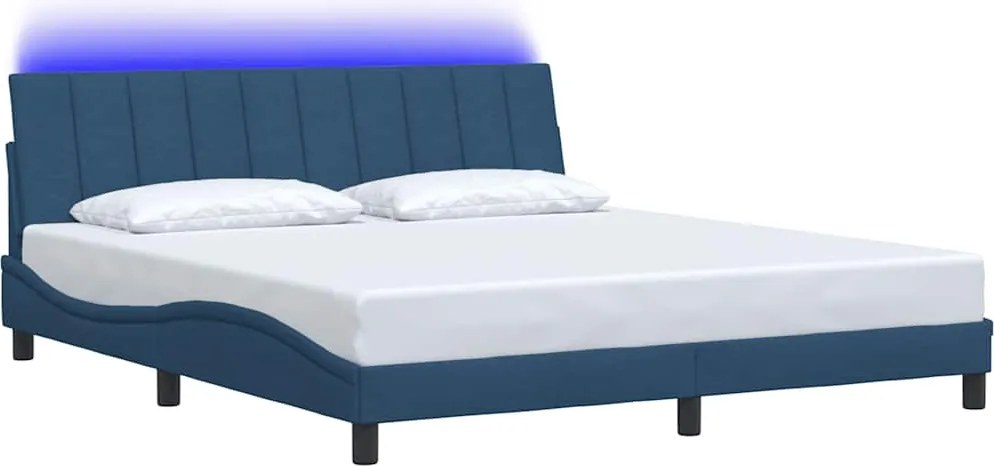 Rám postele bez matrace Hanko modrý 180 x 200 cm textil 3310481