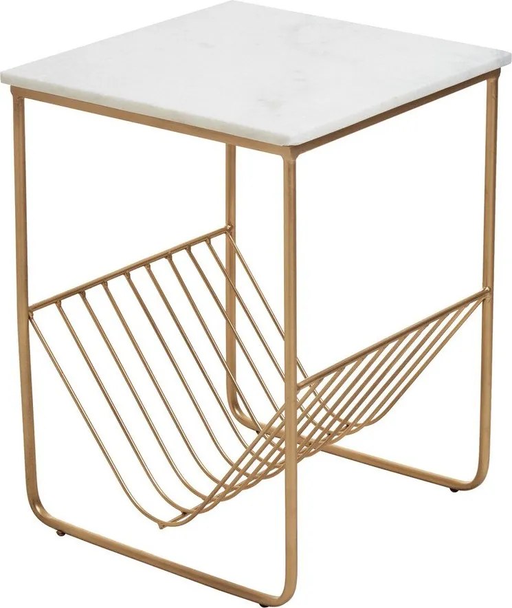 Odkládací stolek s mramorovou deskou 40x40 cm Mandoli – Premier Housewares