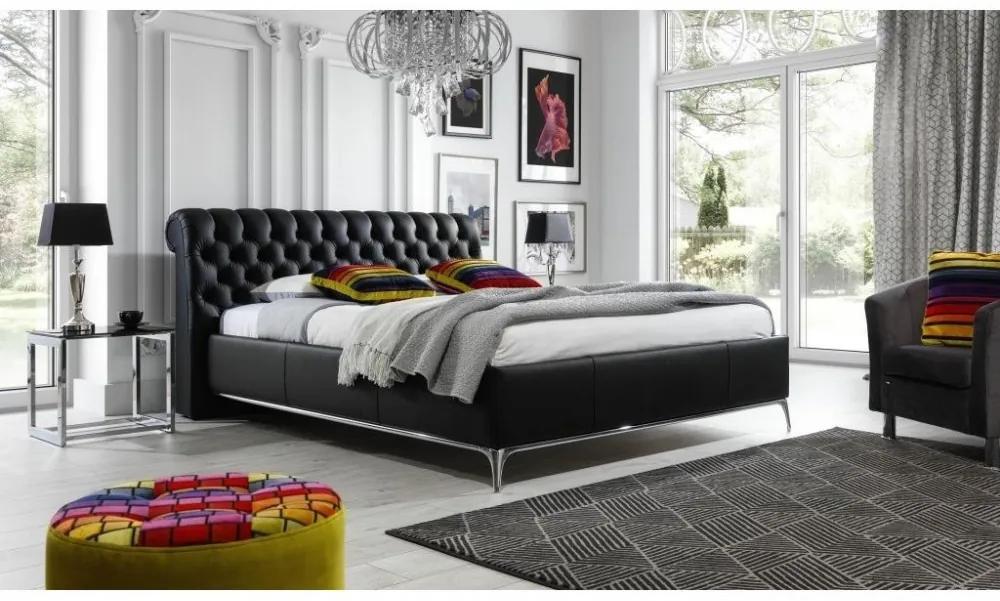 Elegantní čalouněná postel TAMPA 100 140x200 cm Matt Velvet 2