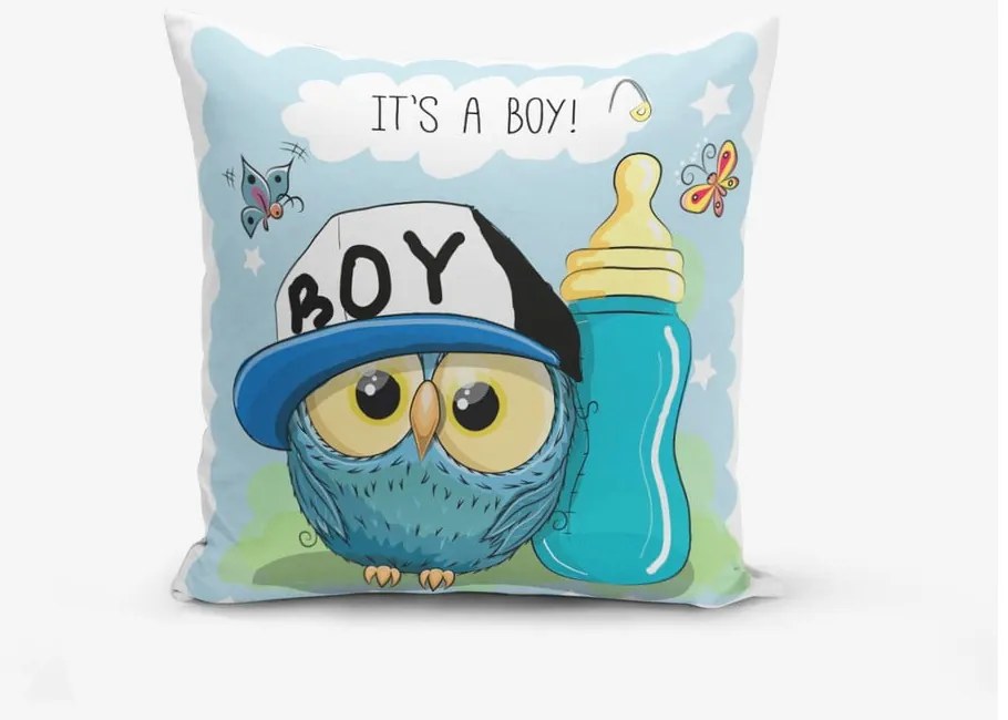 Dětský povlak na polštář 43x43 cm Boy Owl – Mila Home