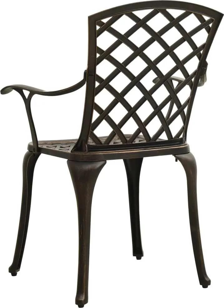 vidaXL Zahradní židle 6 ks litý hliník [3216319] Barva: Bílá
