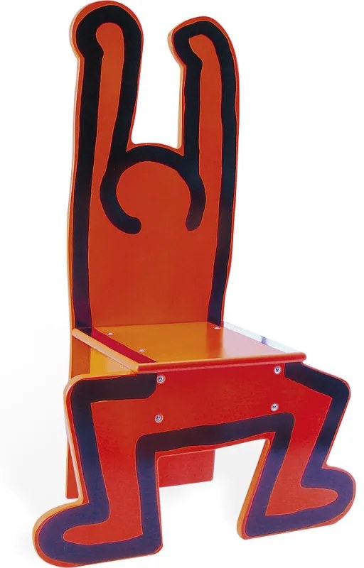 Vilac Dřevěná židle Keith Haring červená