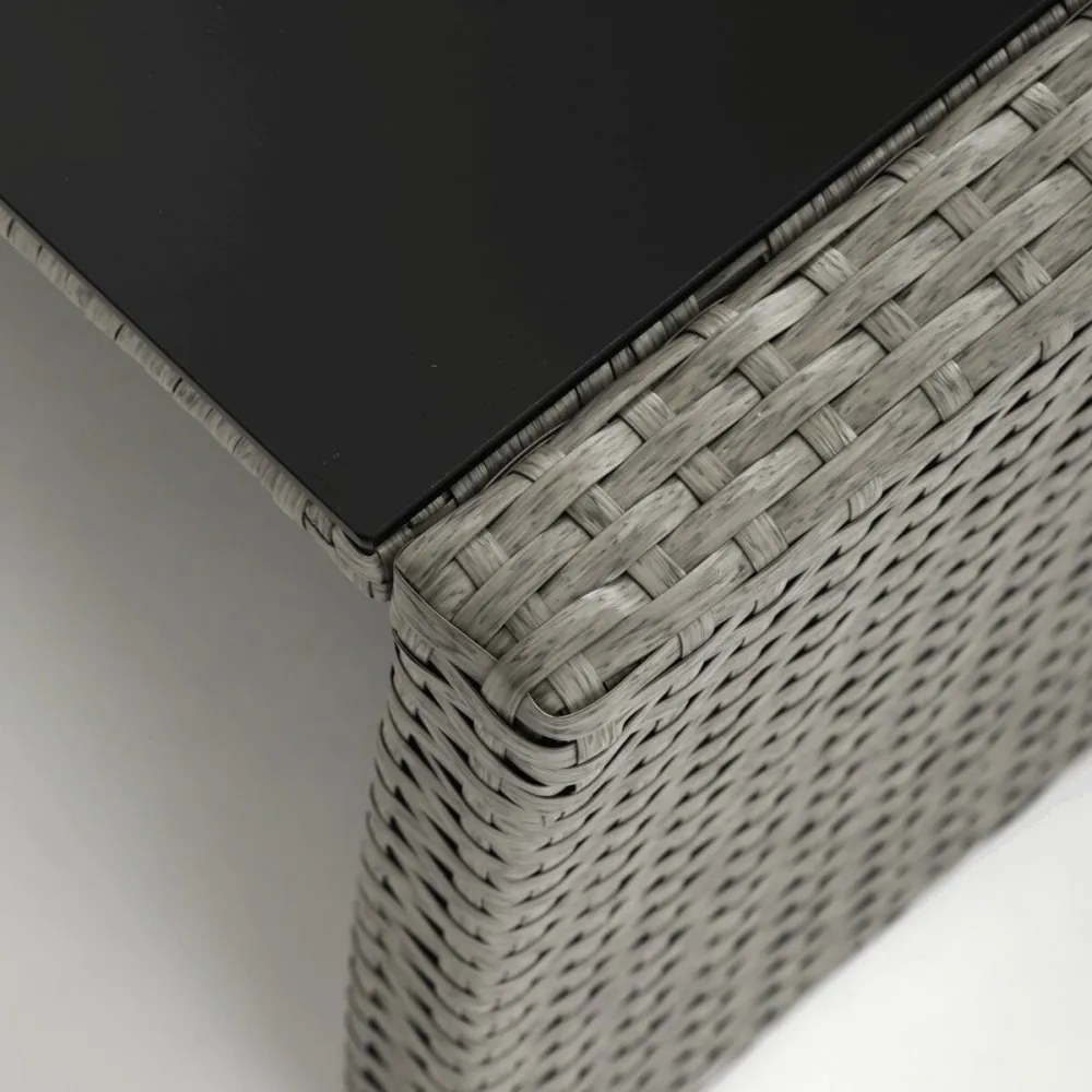Zahradní sedací souprava AZS-A1523 GREY, polyratan, šedá (114 x 63) cm