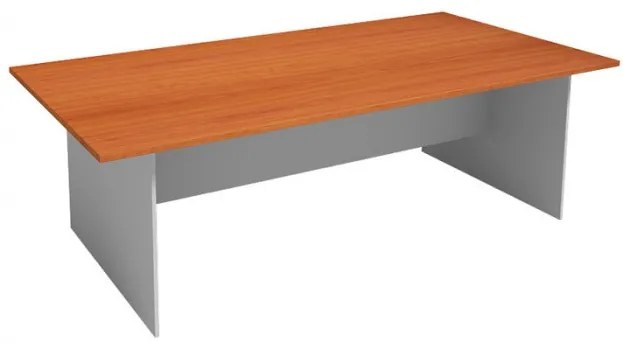Jednací stůl PRIMO FLEXI 2400 x 1200 mm, hranatý, šedá / buk