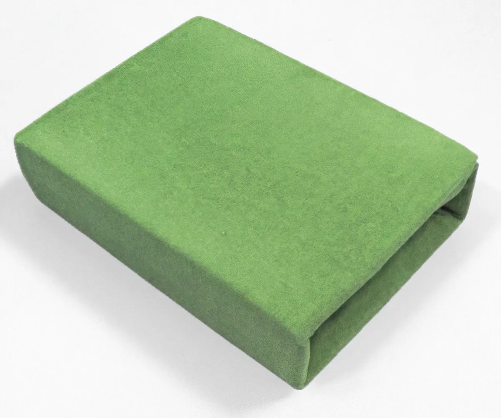 Polášek Froté prostěradlo na vysokou matraci (až 30cm), 160x200cm, na dvoulůžko, šedo-zelené