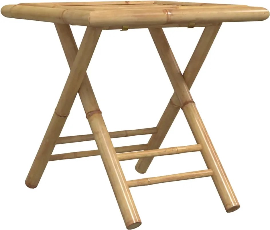 3dílný skládací bistro set s tmavě šedými poduškami bambus 3208932