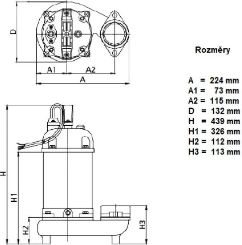 STAIRS INDUSTRIAL CO. LTD. Celonerezové kalové čerpadlo SIGMONA SVN-10M50 230V bez plováku