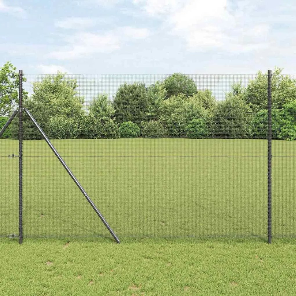 Zemní upevnění svařované drátěné ploty 10 x 1,5 m Šedá Síťovina 3351820