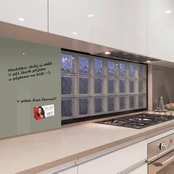 Šedá paynova skleněná magnetická tabule do kuchyně Smatab® - 120 × 180 cm