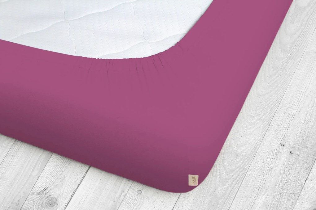 Jersey prostěradlo tmavě fialkové na výšku matrace do 20 cm Velikost: 60 x 120
