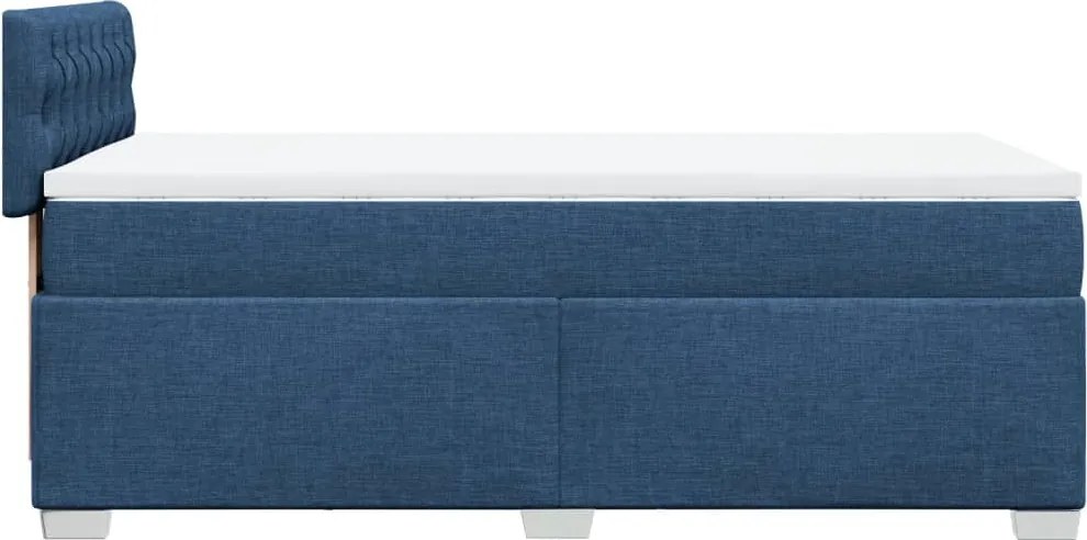 Box spring postel s matrací modrá 80x200 cm textil 3285728