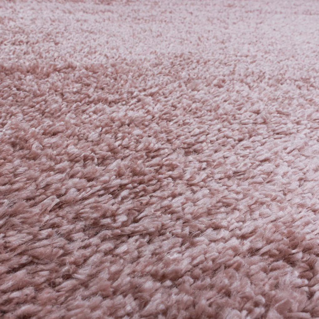Ayyildiz, Kusový koberec Fluffy Shaggy 3500 rose, 80x250, růžová, ložnice
