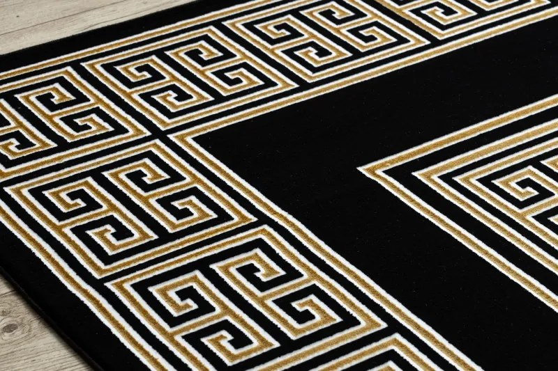 Kusový koberec Gloss 6776 86 greek black/gold, 120x170, čierna, chodba / predsieň, Dywany Łuszczów