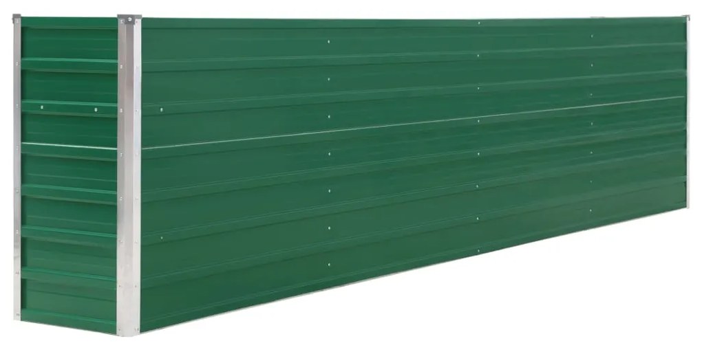 47049 vidaXL Vyvýšený záhon 320 x 40 x 77 cm pozinkovaná ocel zelený