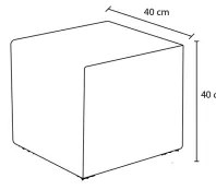 Taburet CUBI 40x40 cm antracit