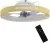 HOMCOM Stropní ventilátor s LED světlem 40 W Reverzibilní DC motor Dálkové ovládání 6 rychlostí 3 barvy Časovač Teak