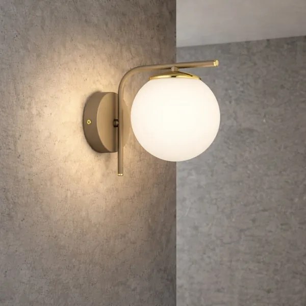 Brilagi - Nástěnná lampa MILO ECRU 1xE27/60W/230V béžová/zlatá