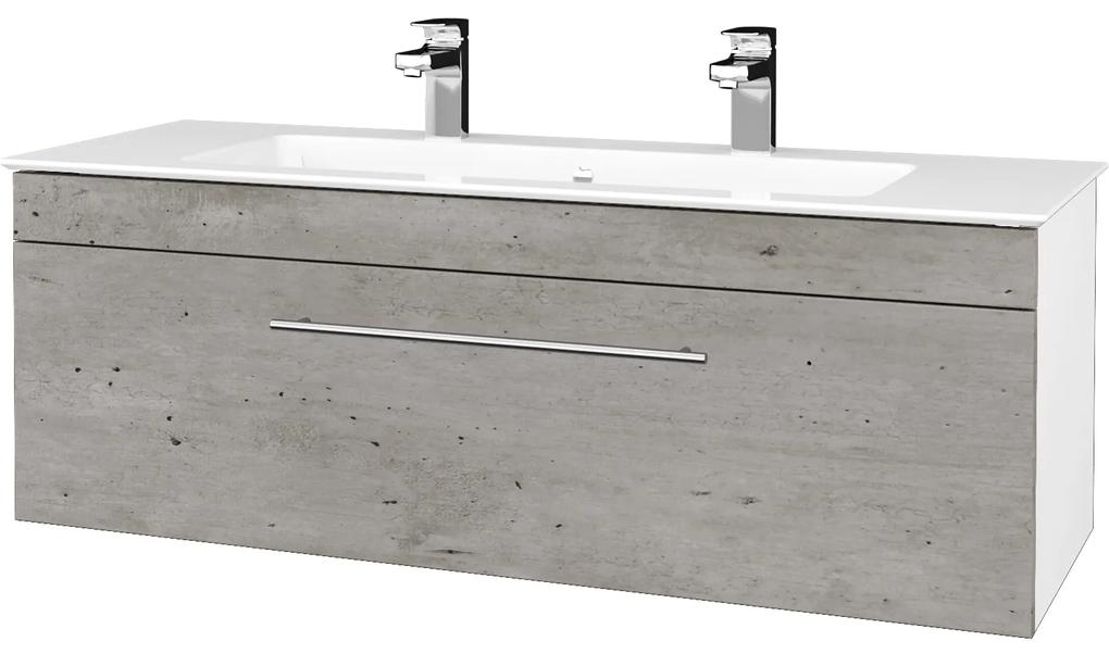 Dřevojas Koupelnová skříň ASTON SZZ 120 Varianta: N01 Bílá lesk / Úchytka T07 / M01 Bílá mat