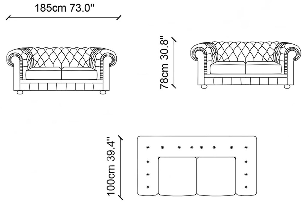 Atelier del Sofa 2-místná pohovka Cupon - Green, Zelená