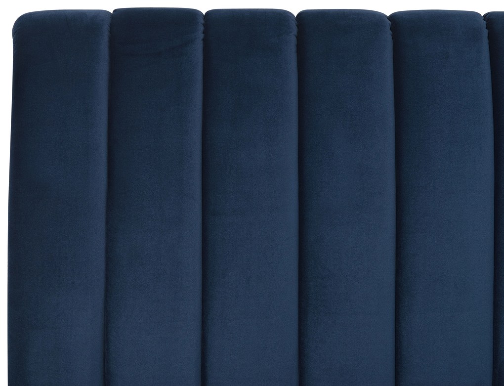 Sametová postel 180x200cm modrá MARVILLE Beliani