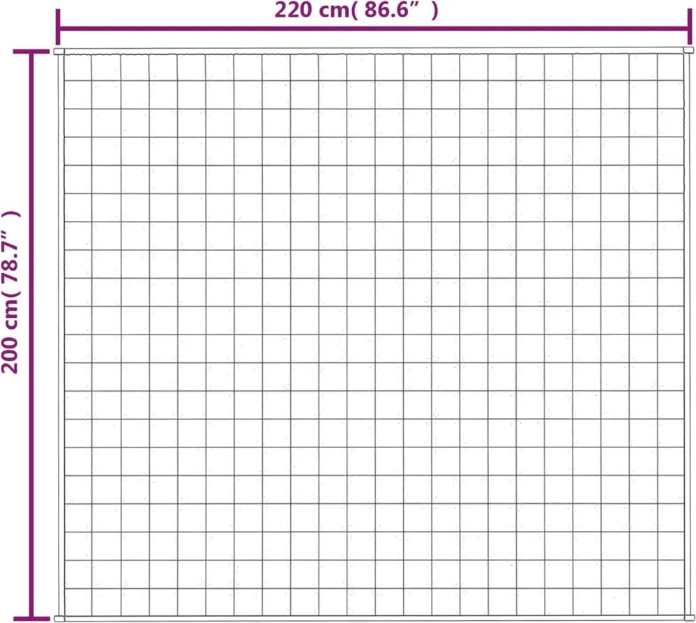 Zátěžová deka modrá 200 x 220 cm 9 kg textil 3154857