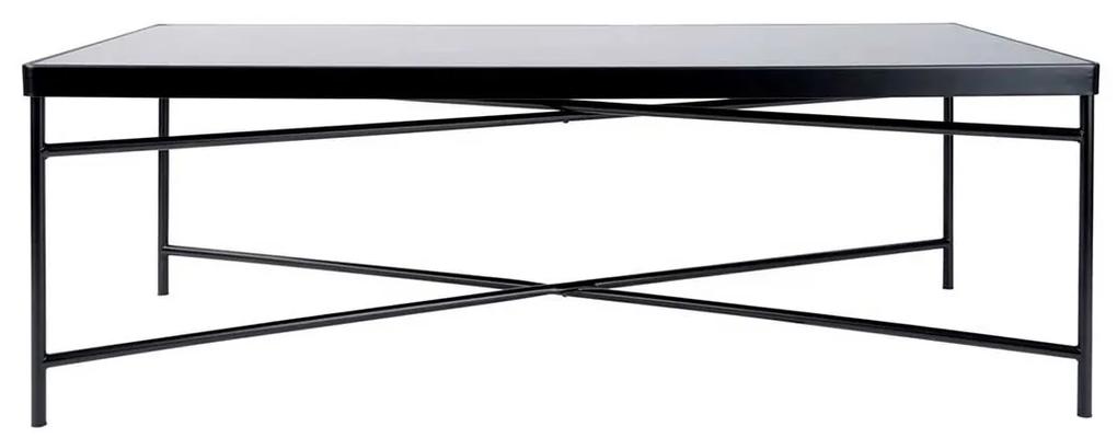 Přiruční stolek Smooth černý 60 × 40 cm
