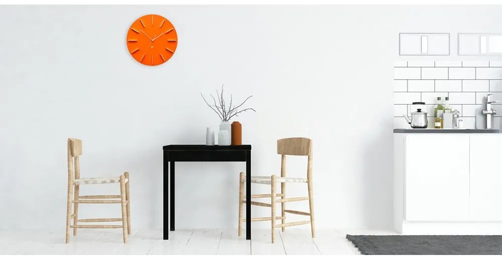 Designové nástěnné hodiny Future Time FT2010OR Round orange 40cm