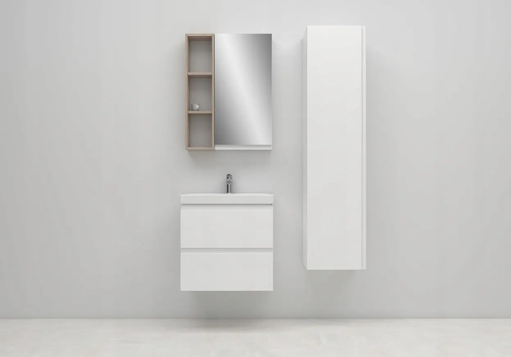 Cersanit - SET skříňka + umyvadlo, bílý lesk, Moduo 50, S801-230-DSM