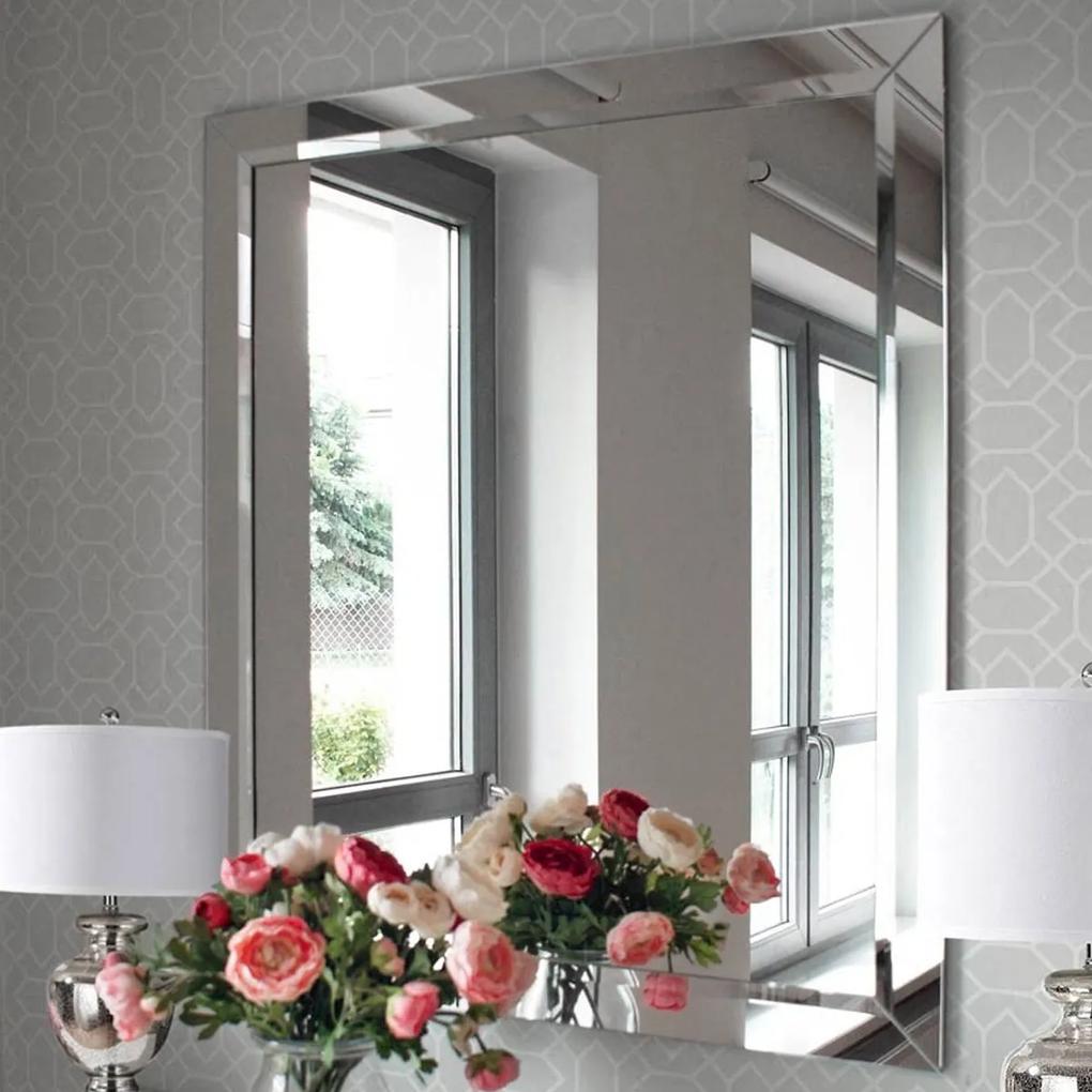 Zrcadlo Satis Opti white Rozměr: 60 x 80 cm