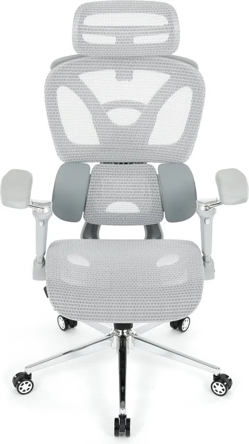 Kancelářská ergonomická židle PORTE II — síťovina, šedá