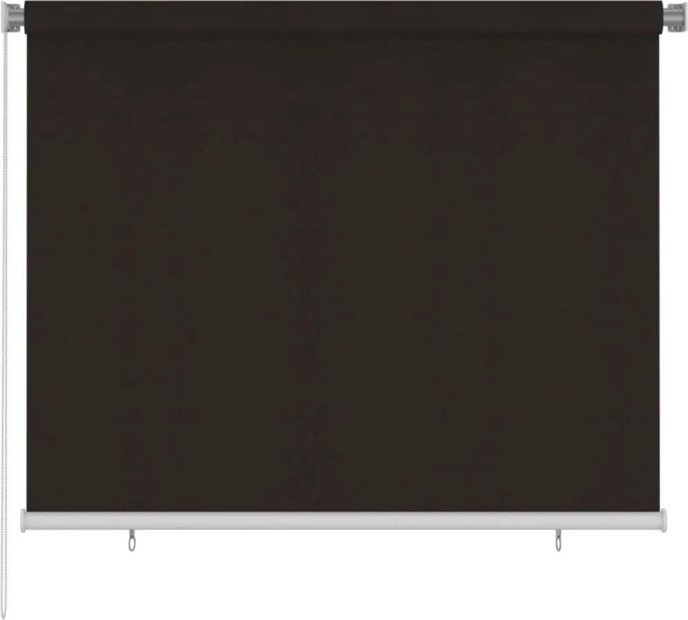 Venkovní roleta 185 (Š) x 140 (V) cm hnědá HDPE 312971