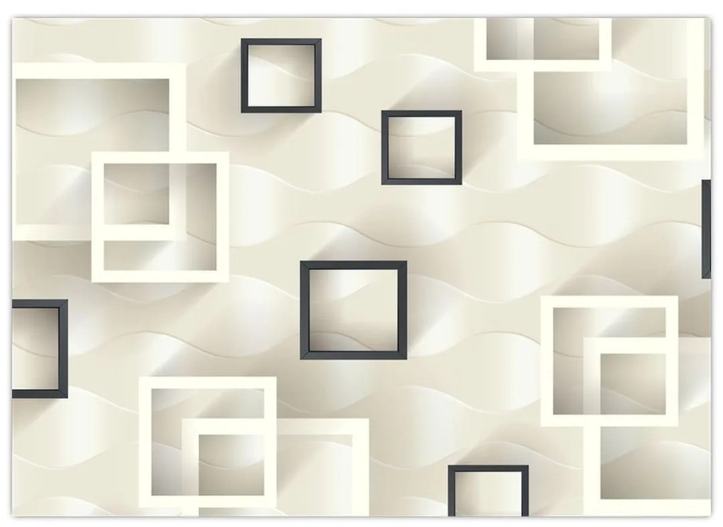 Geometrický abstraktní obraz (70x50 cm)
