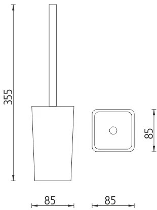 Nimco Stojánkový WC kartáč EL 3094-30